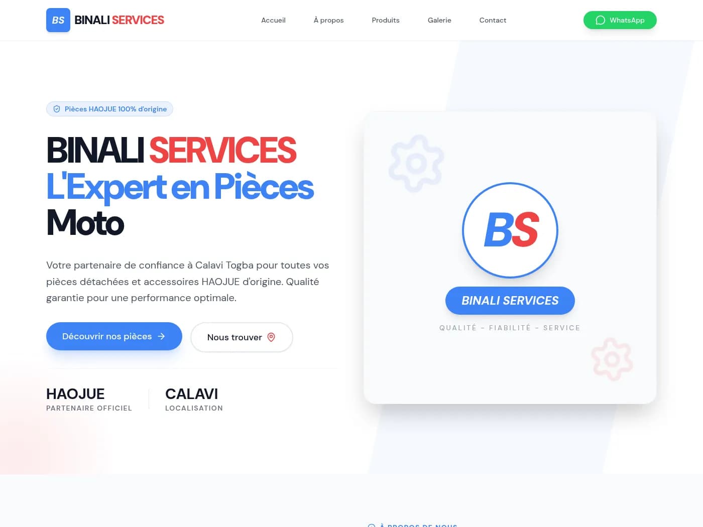 Binali Services Moto Site