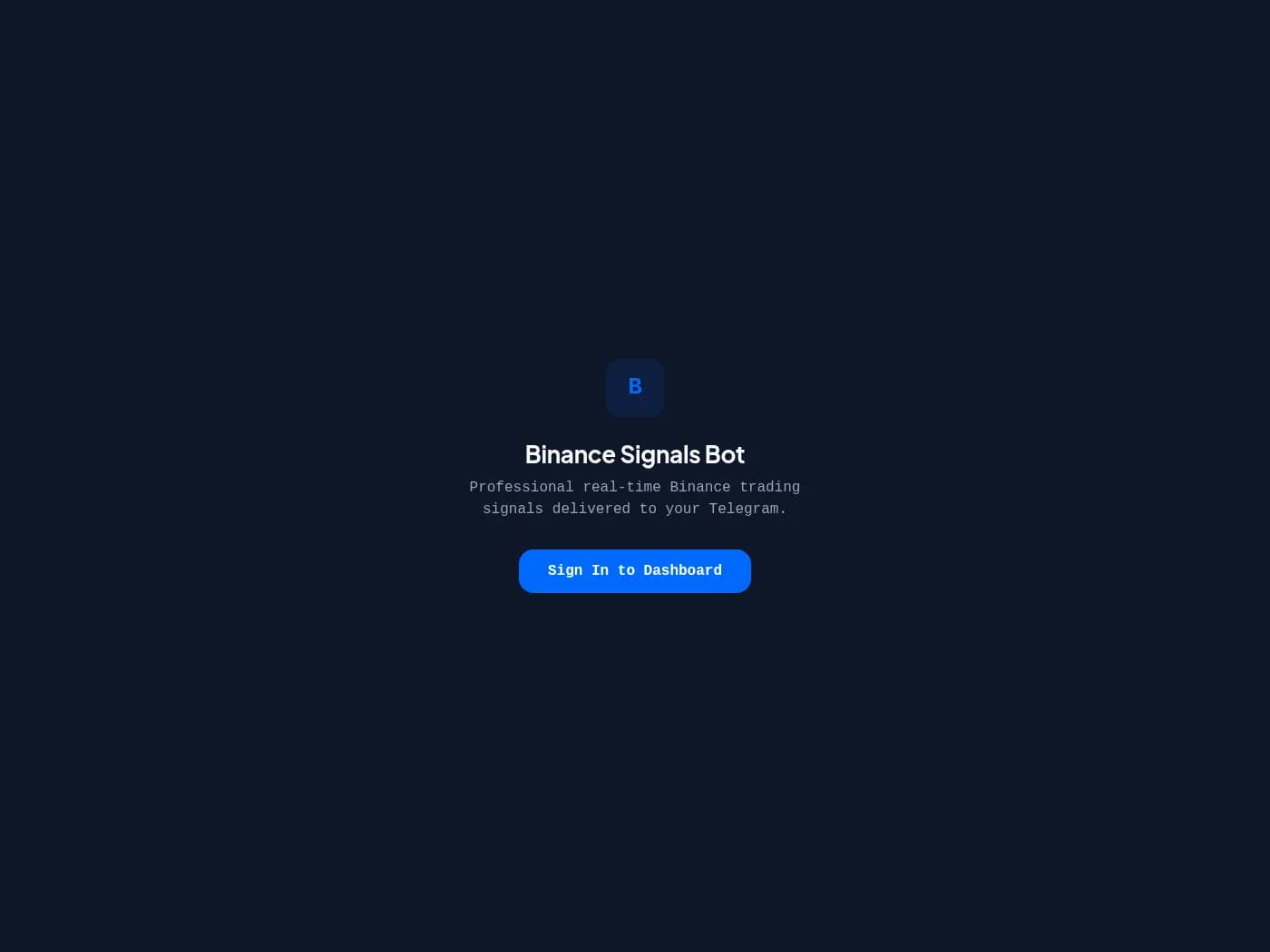 Binance Signals Telegram Bot