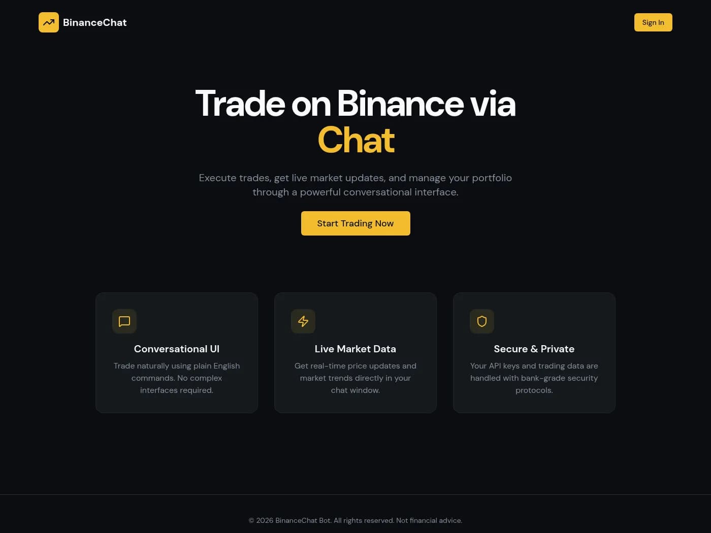 Binance Trade ChatBot