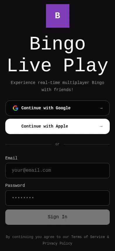 Bingo Live Play