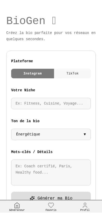 BioGen Créateur