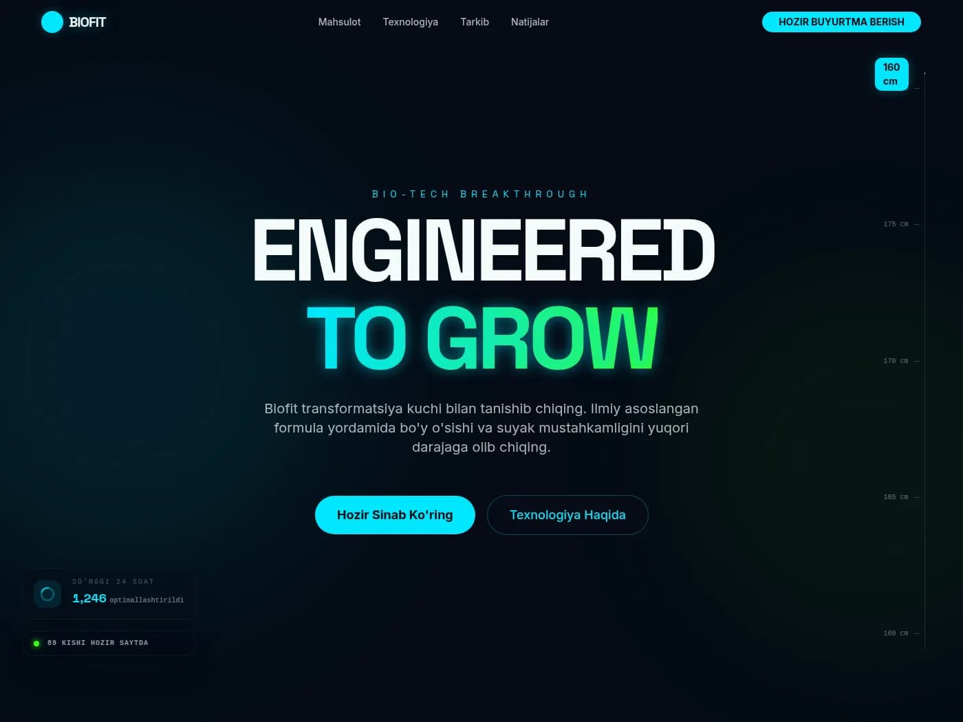 Biofit 3D Growth Landing