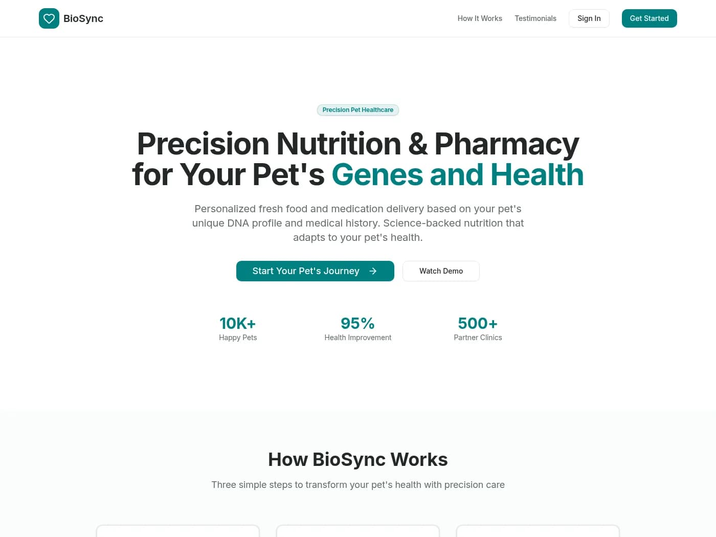BioSync Pet Health Platform