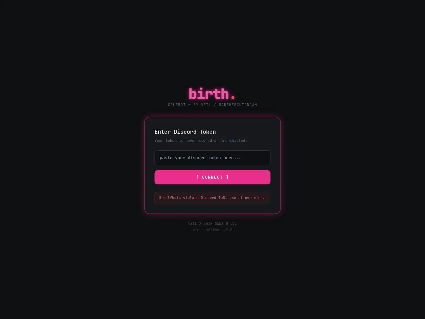 Birth Selfbot