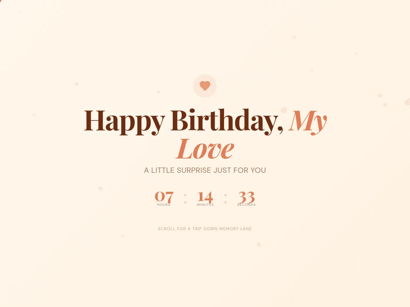 Birthday Surprise Website