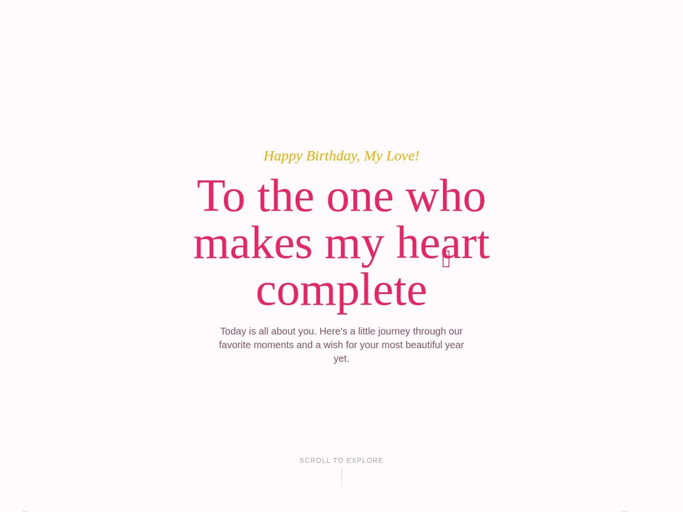 Birthday Wishes Page
