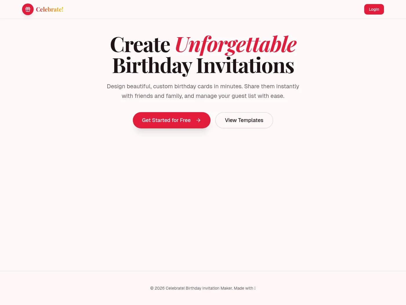 Birthday Invite Maker