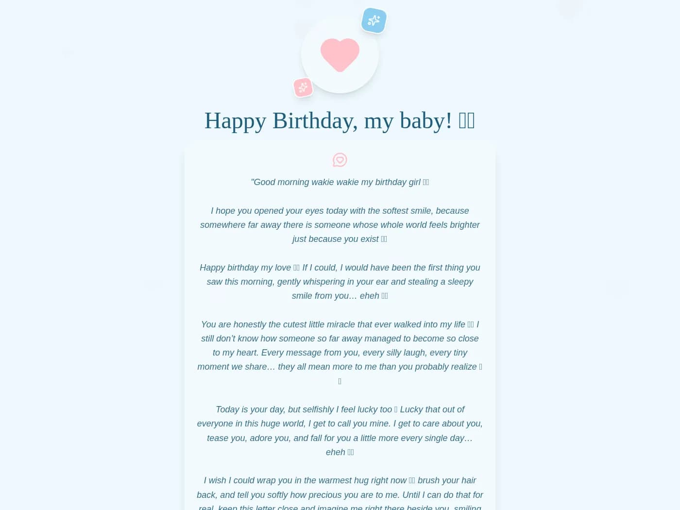 Birthday Love Adventure