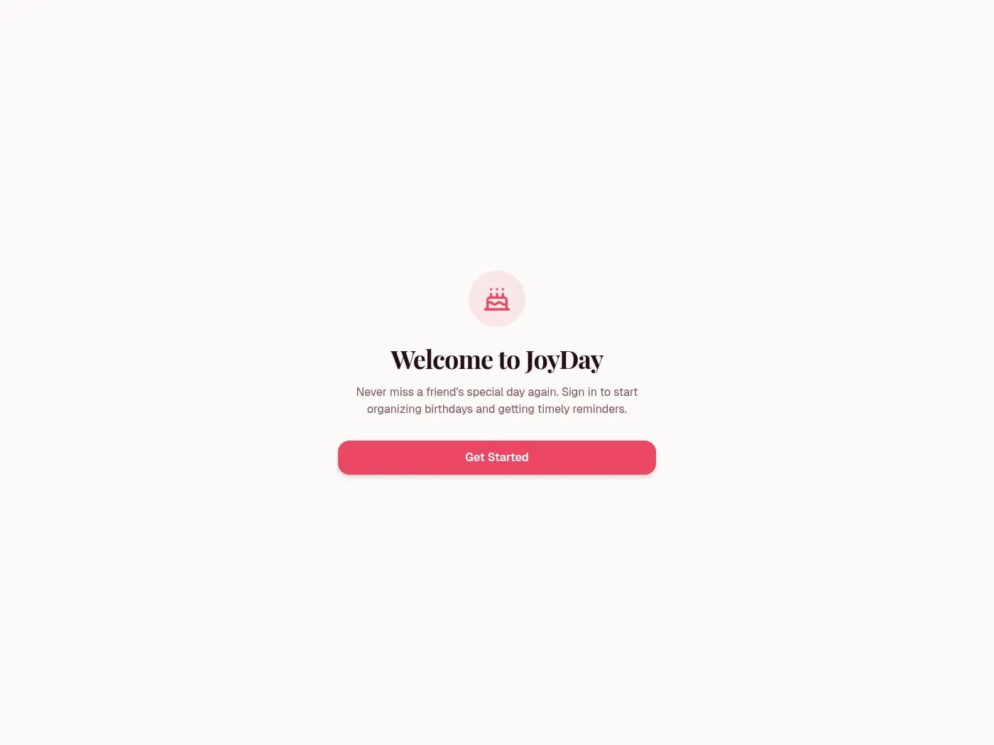 Birthday Reminder App