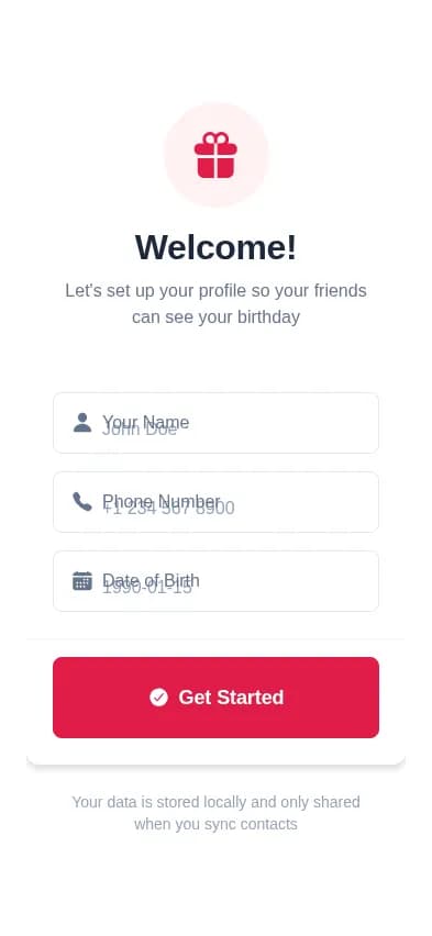 Birthday Syncer App
