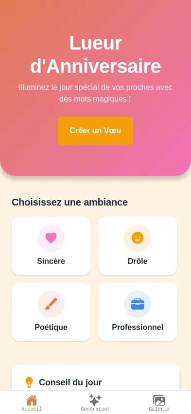 Birthday Wishes Generator