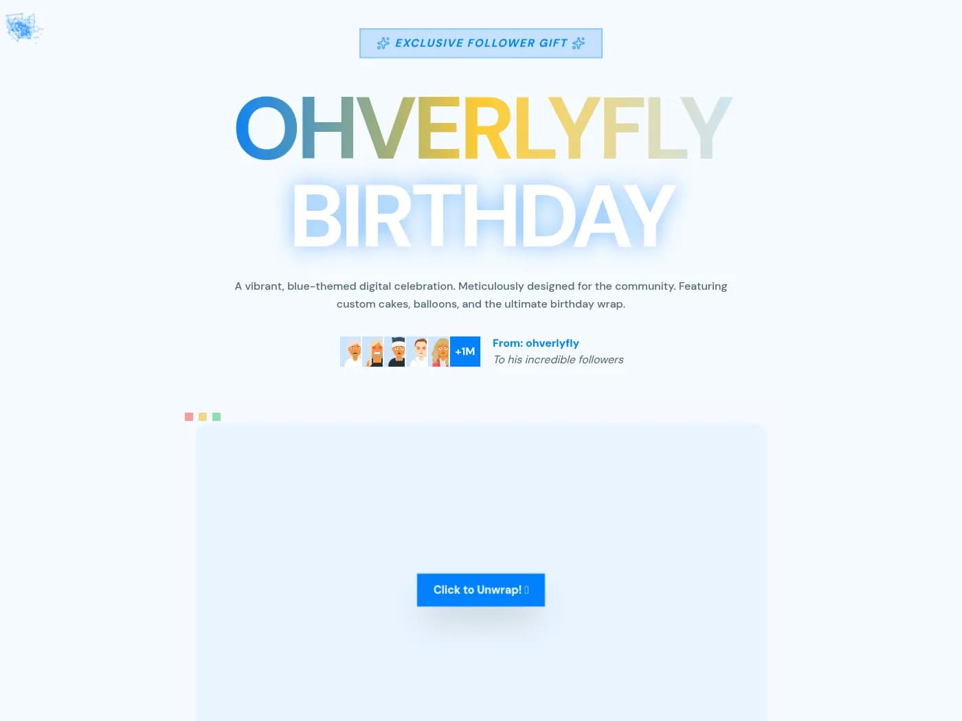 OhverlyFly Birthday Wrap