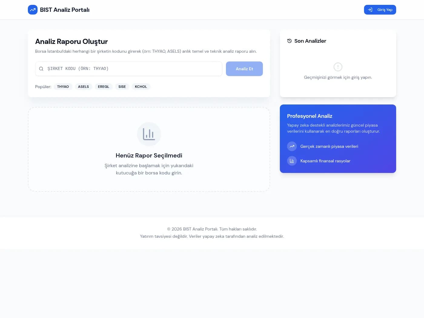 BIST Analyzer Portal
