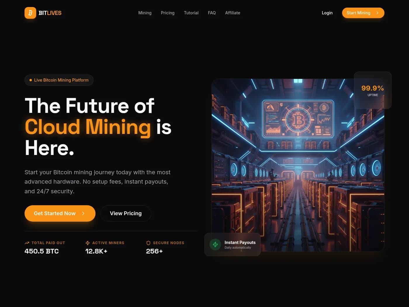Bitcoin Mining Landing
