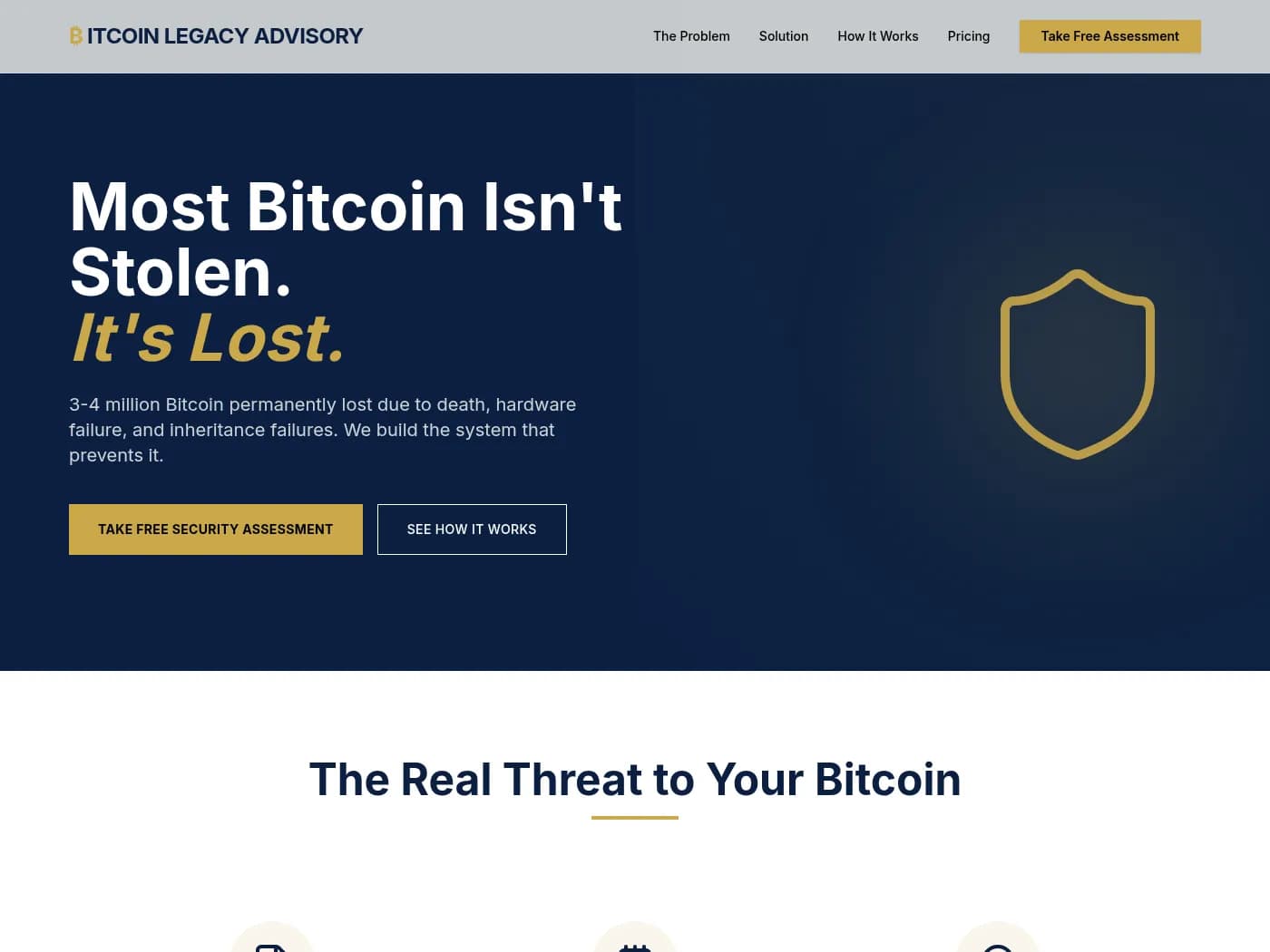 Bitcoin Legacy Landing