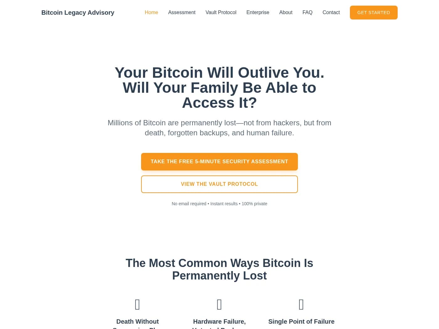 Bitcoin Legacy Website