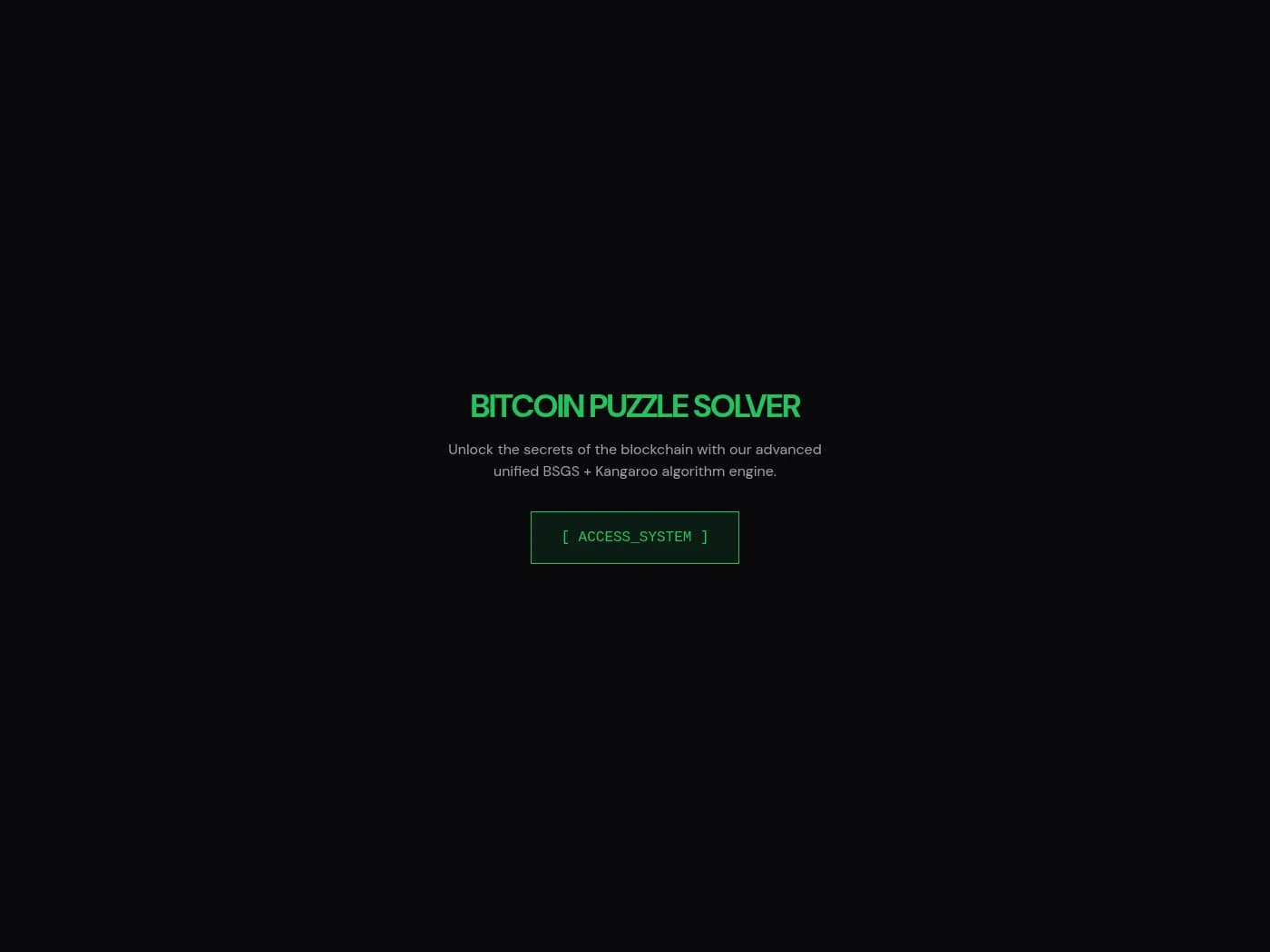Bitcoin Puzzle Solver