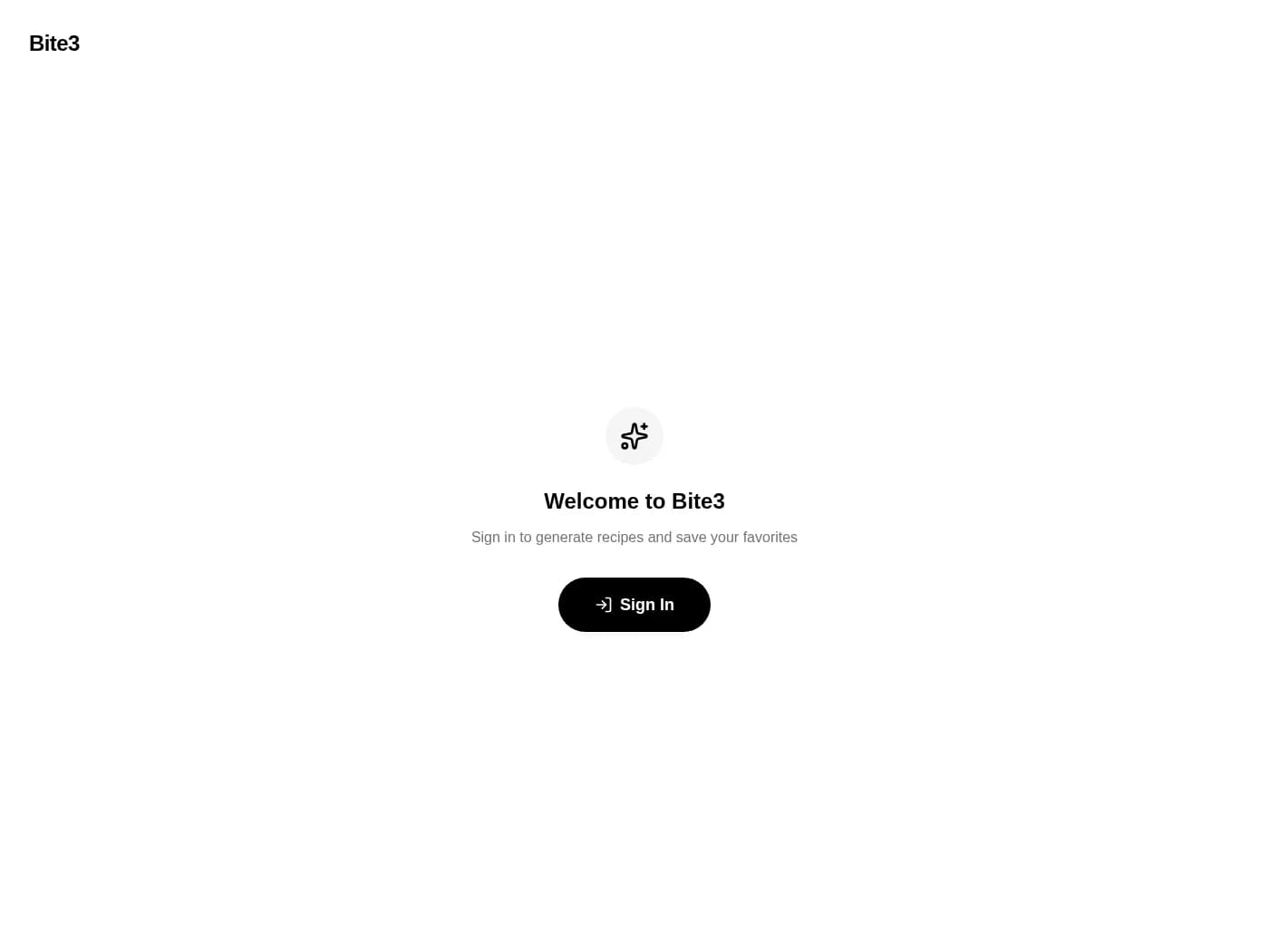 Bite3 AI Recipe App