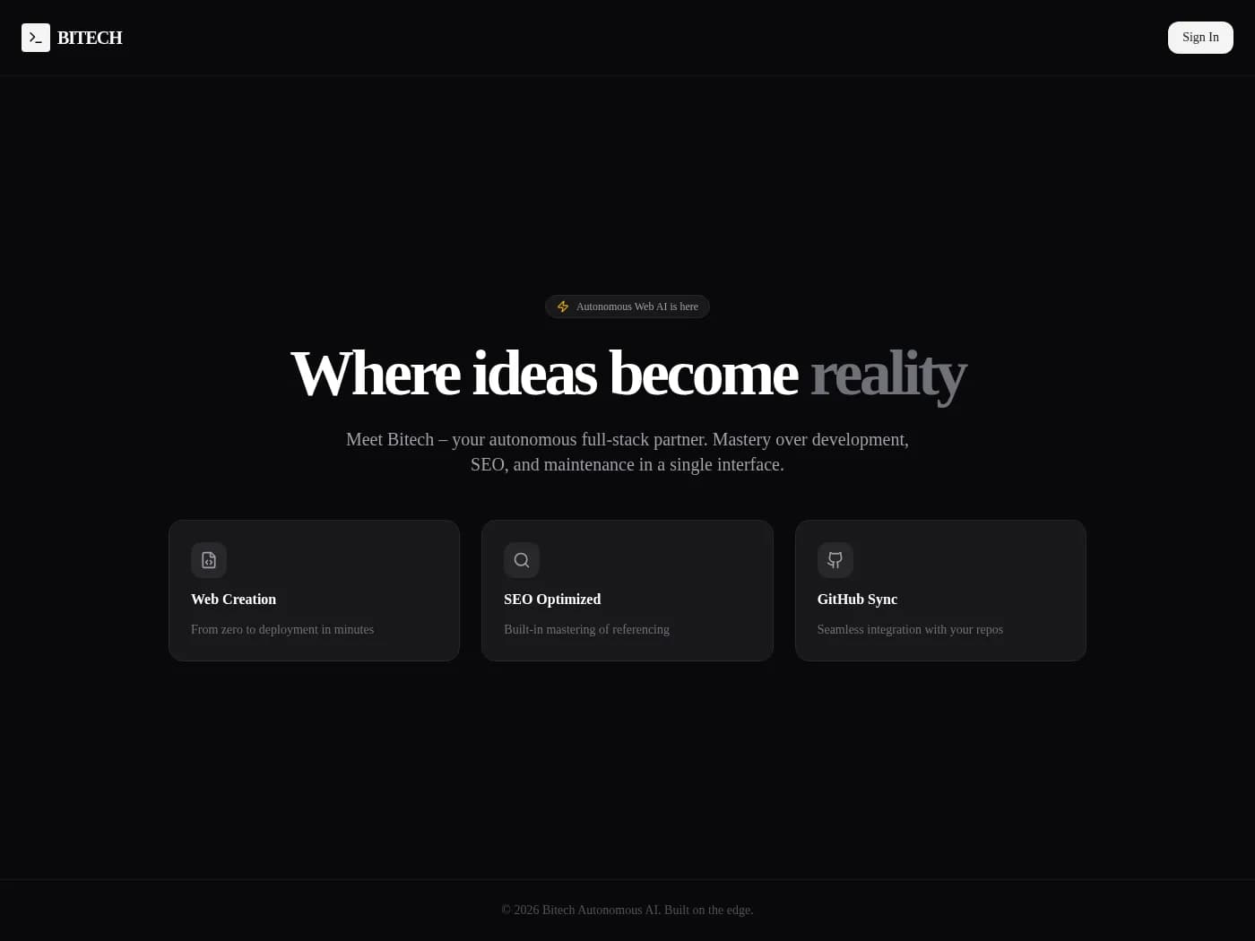Bitech Web AI Bot