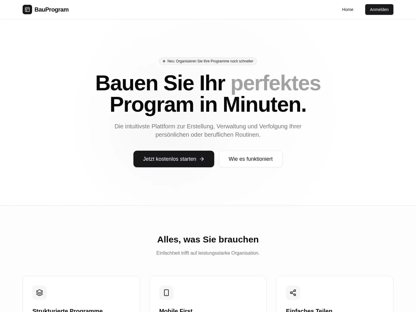 Bitte Bau Program