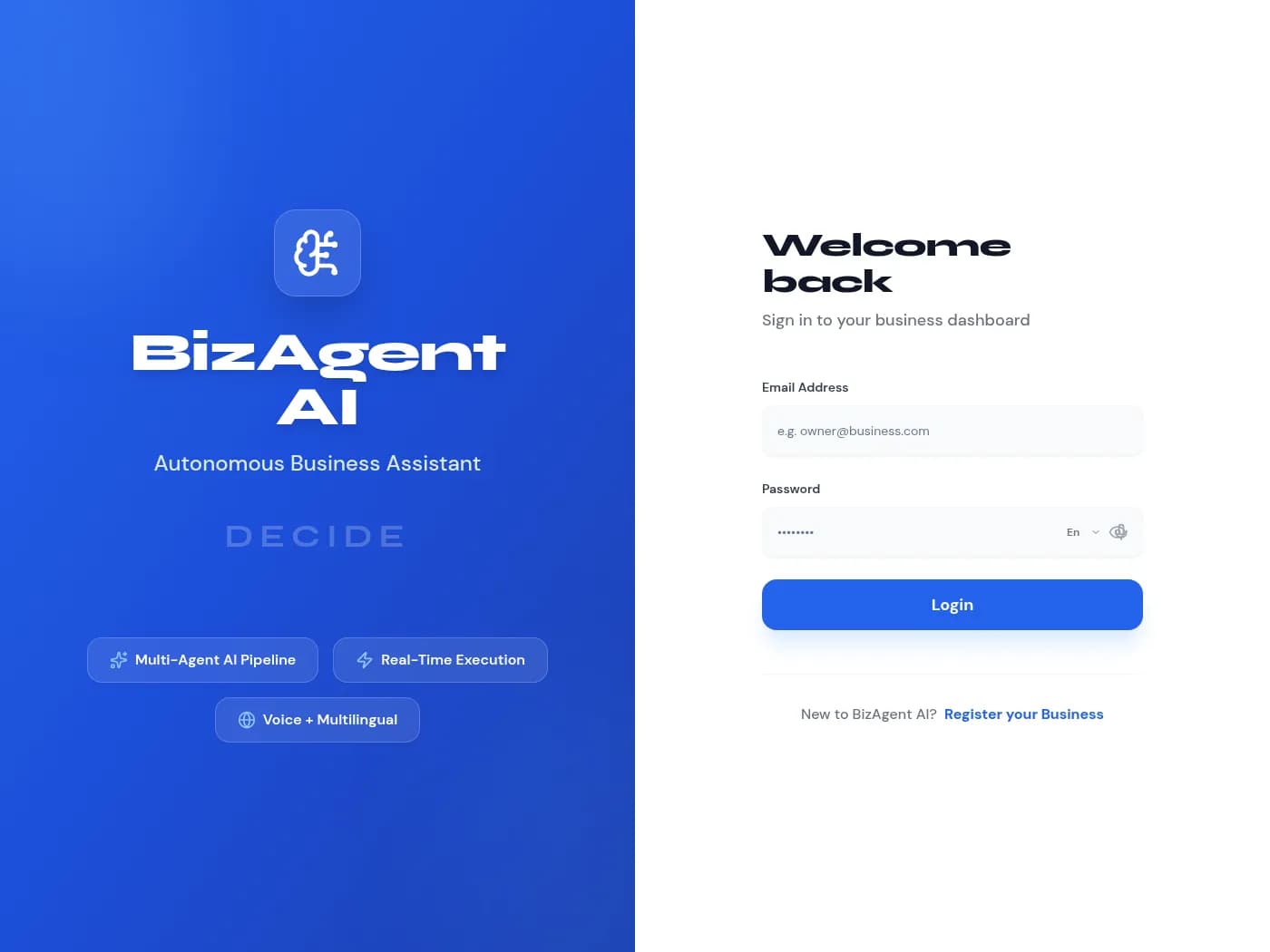 BizAgent AI Assistant