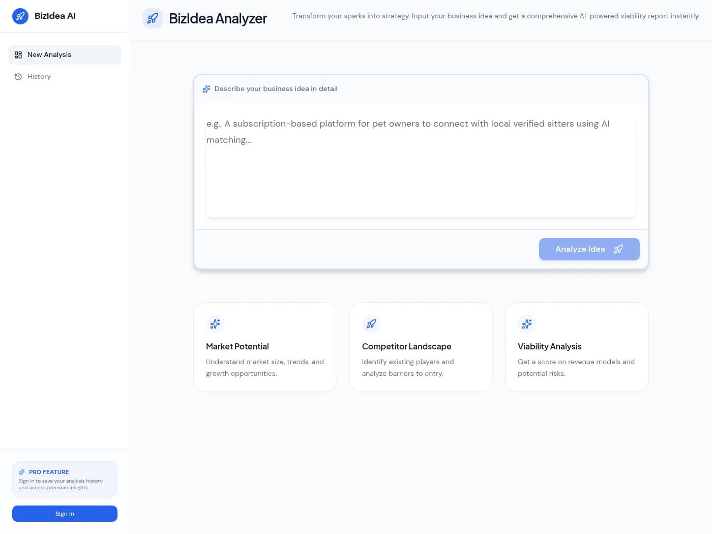 BizIdea Analyzer