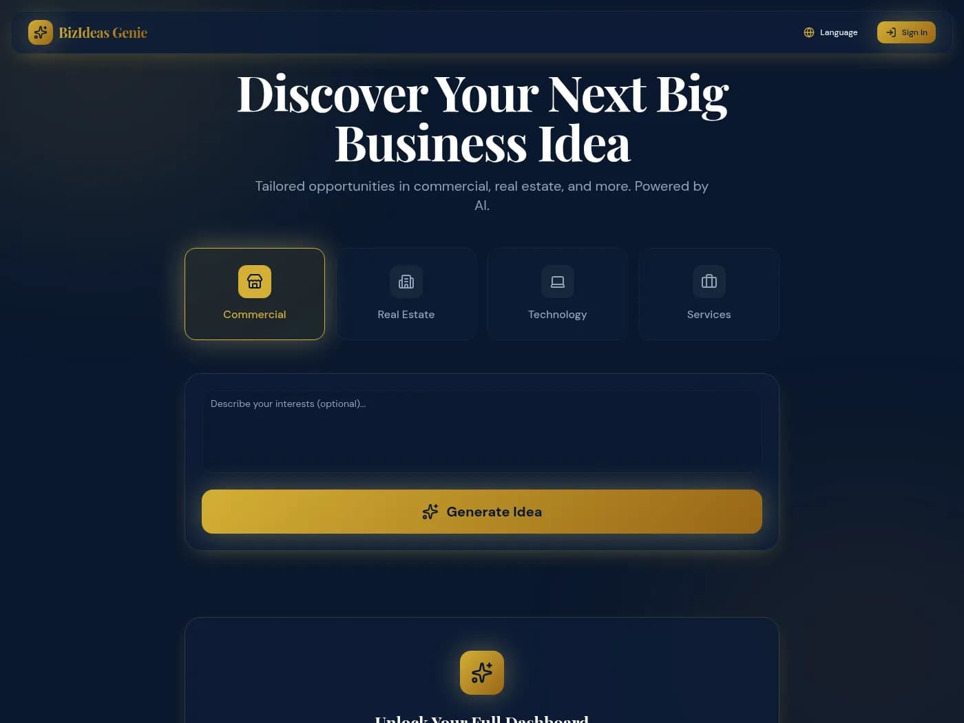 BizIdeas Genie