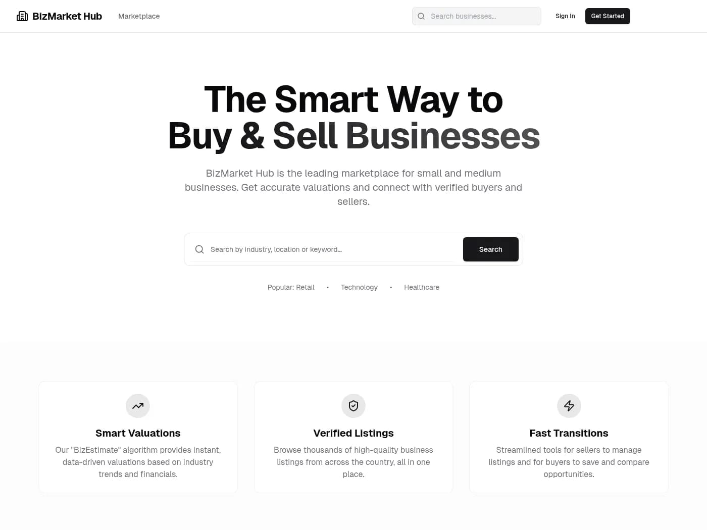 BizMarket Hub