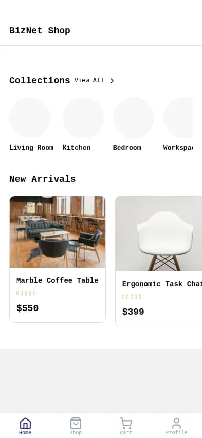 BizNet Mobile Shop