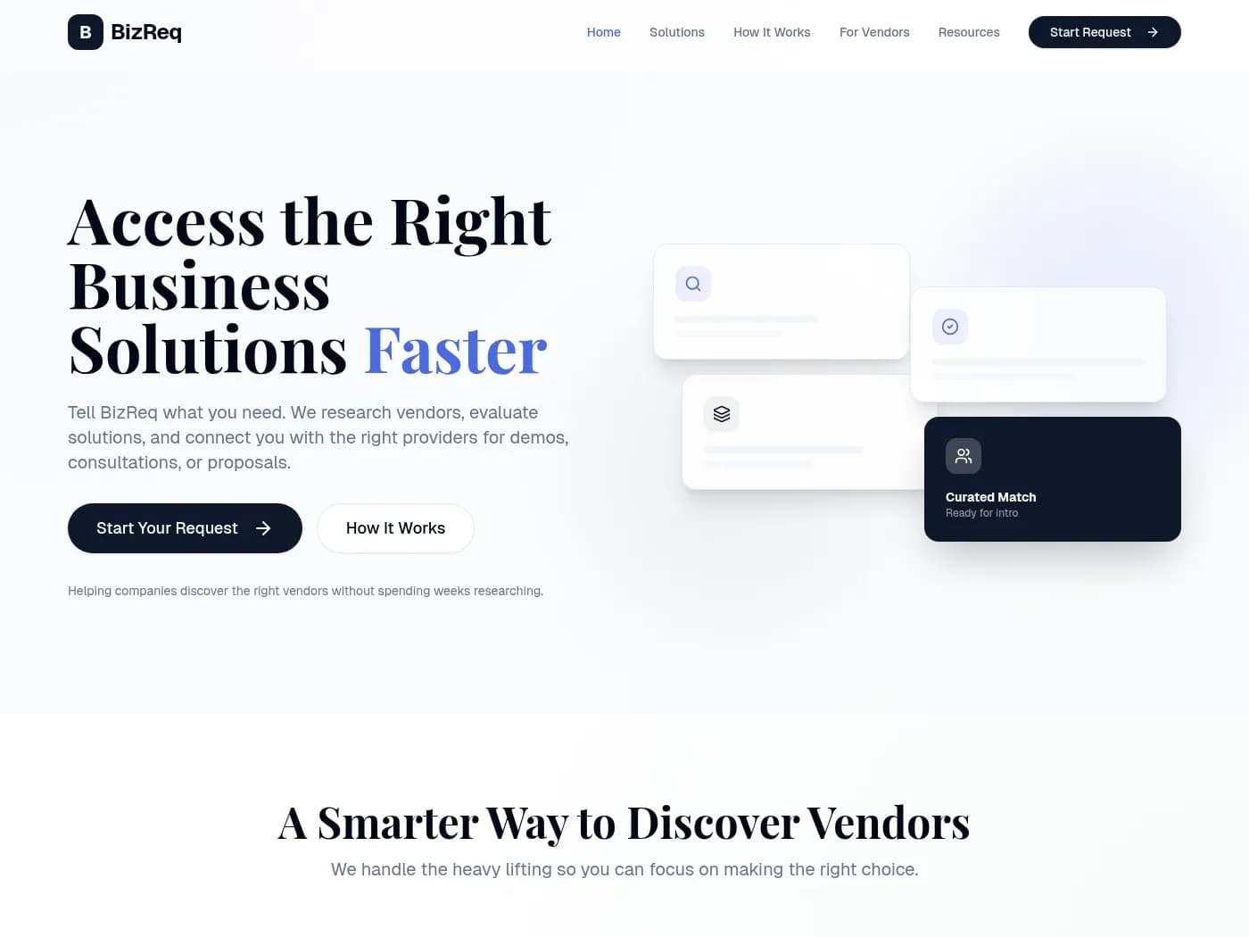 BizReq Solution Sourcing Engine