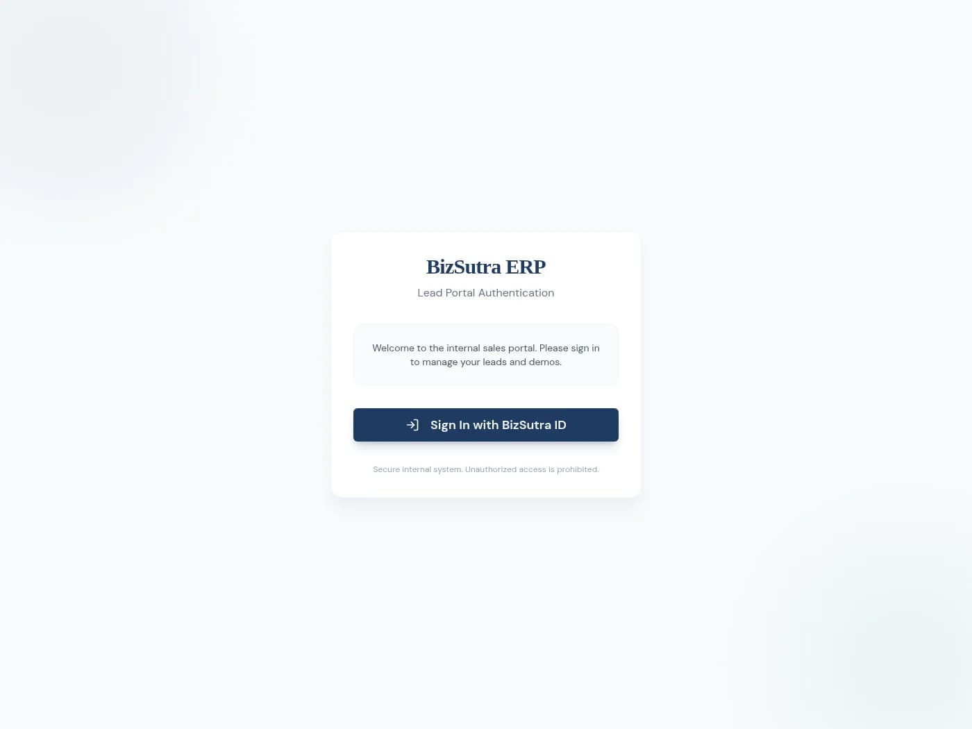 BizSutra Lead Portal