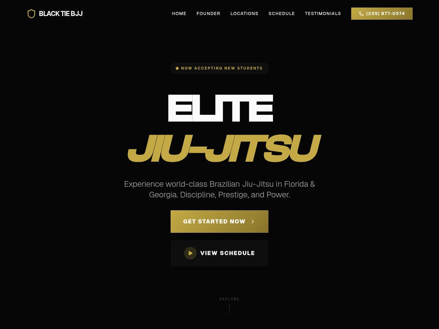 Black Tie BJJ Website