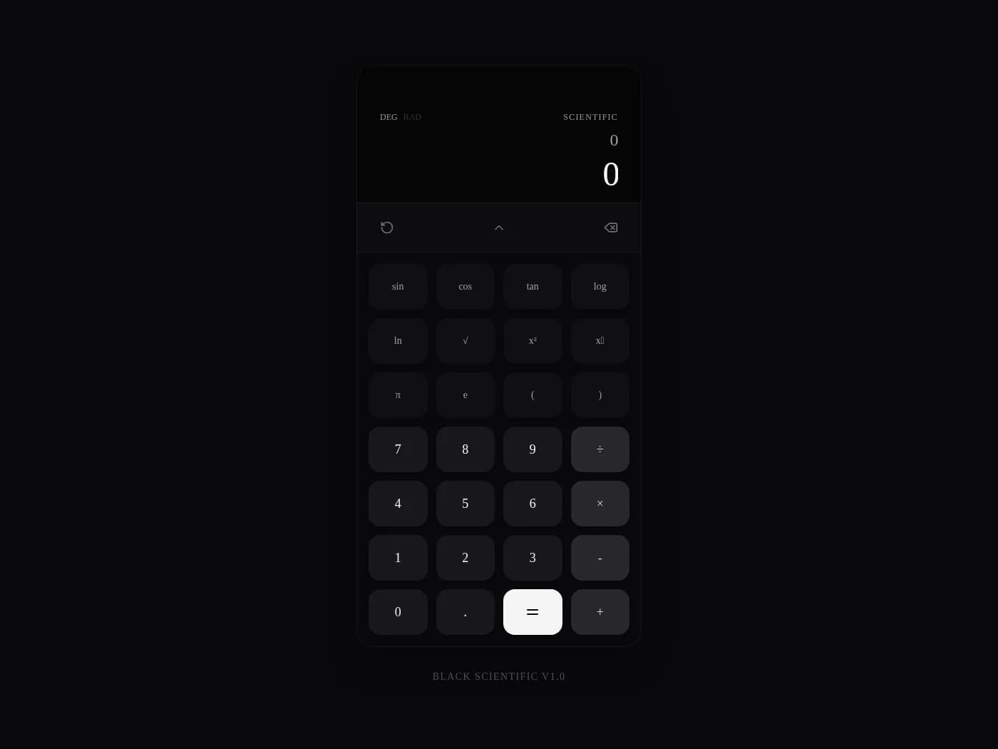 Black Scientific Calculator