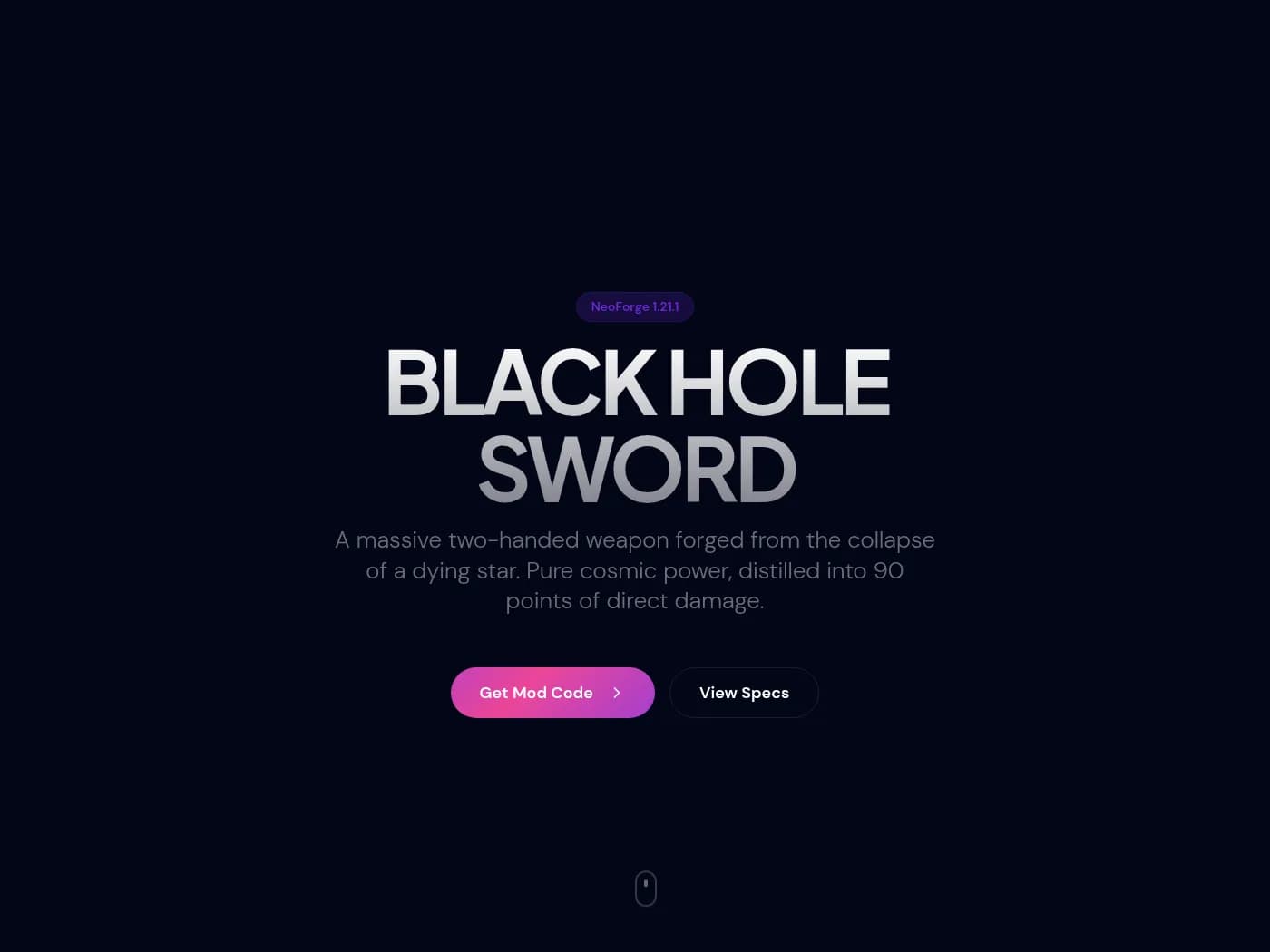 Black Hole Sword Mod