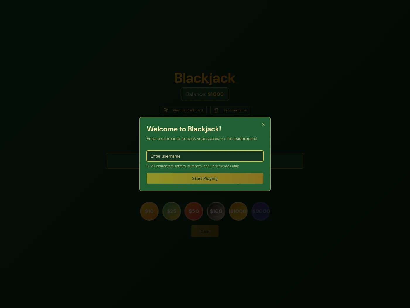Blackjack Game