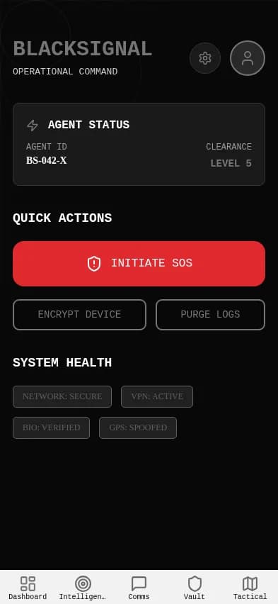 BlackSignal Secret Agent App