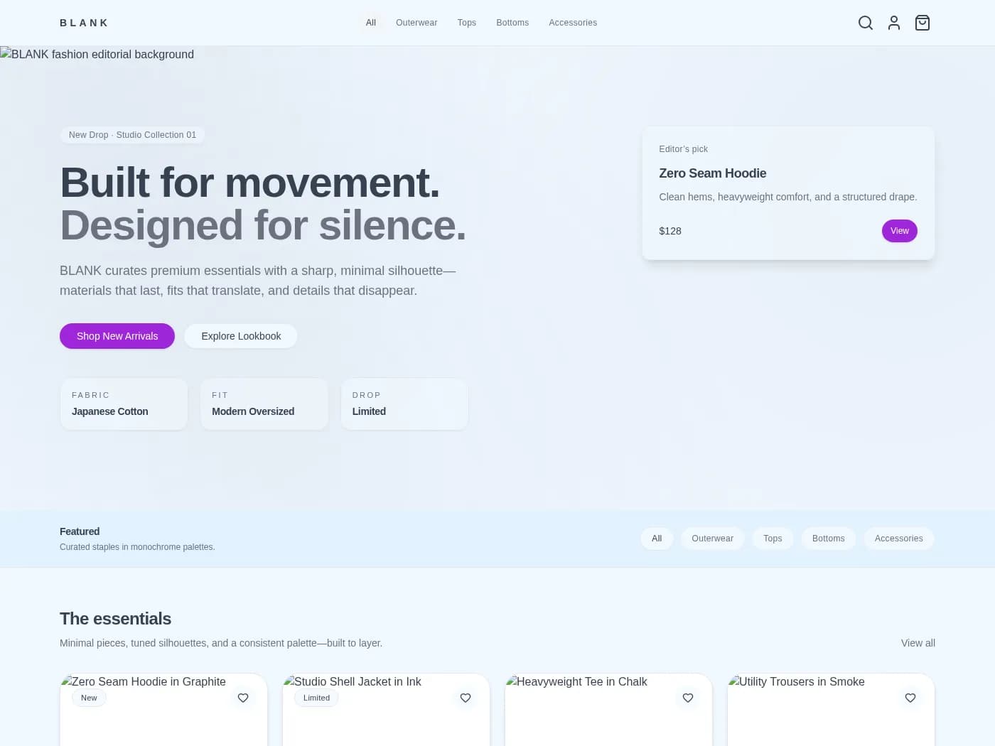 BLANK Fashion Site
