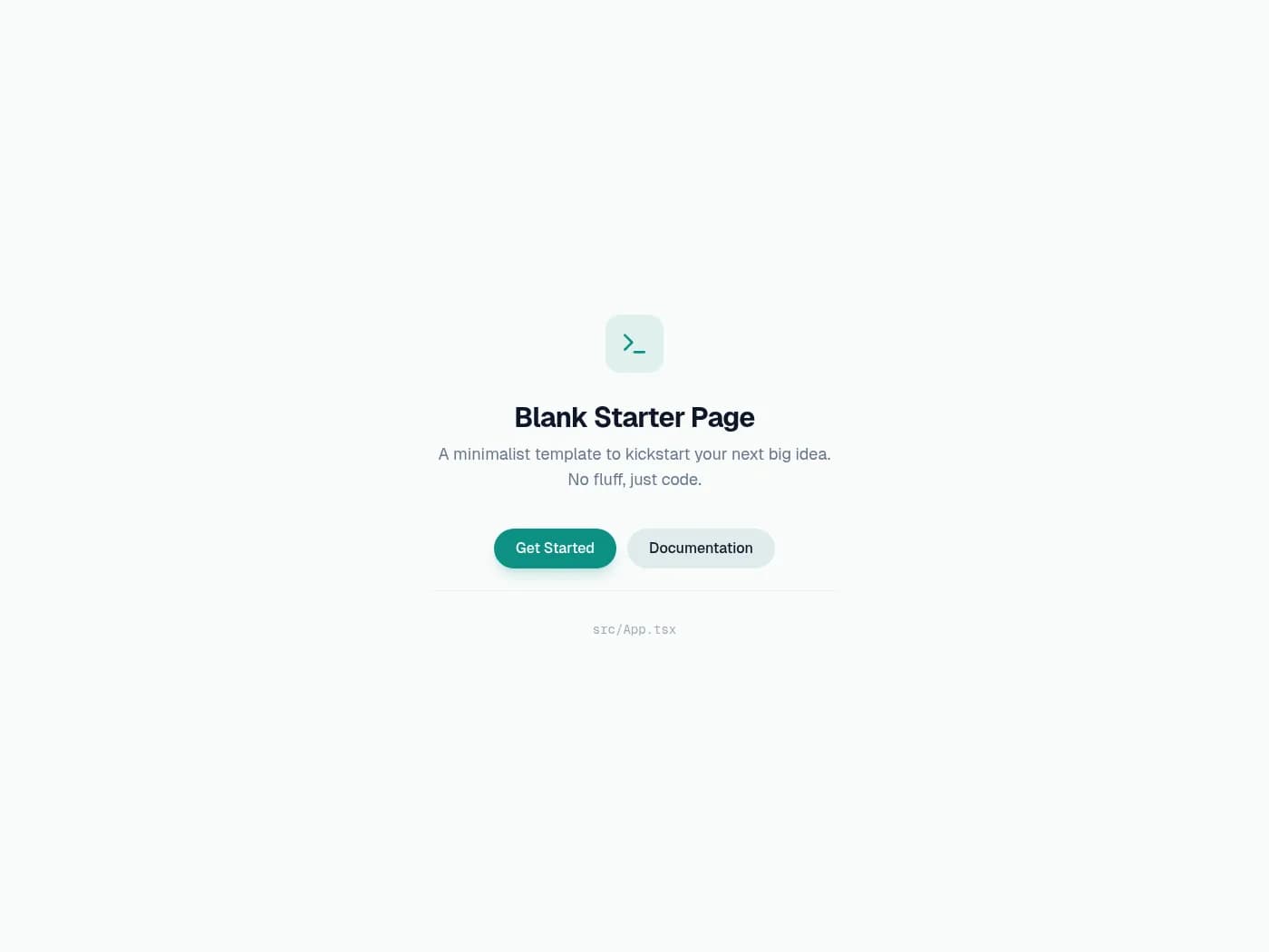 Blank Starter Page