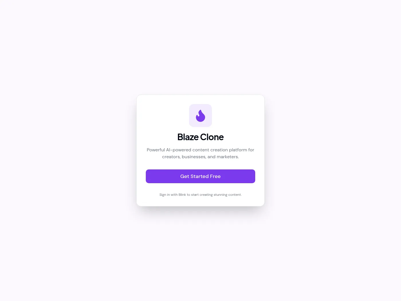 Blaze AI Clone