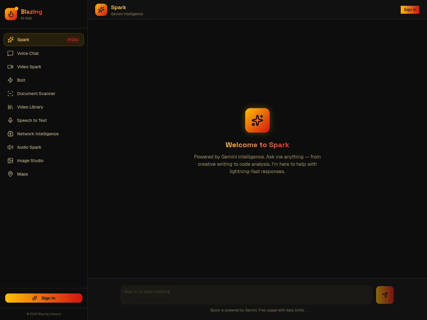 Blazing AI Hub