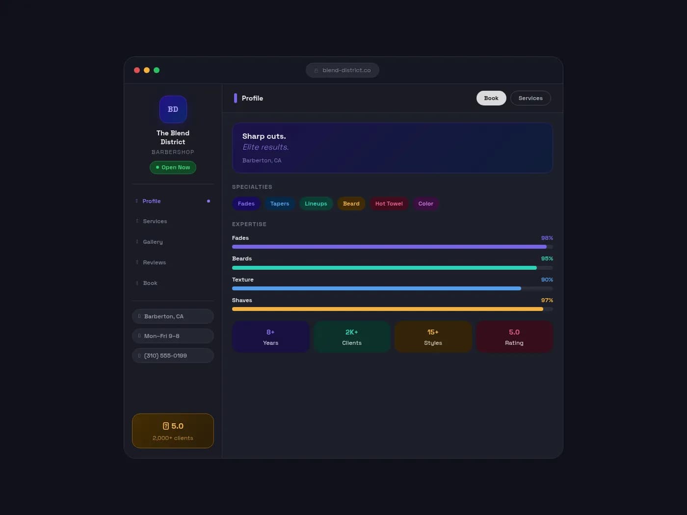 The Blend District Website