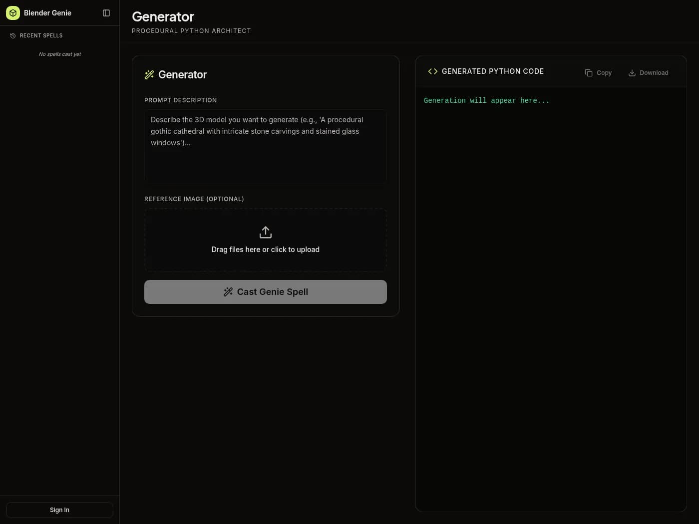 Blender Procedural Code Genie