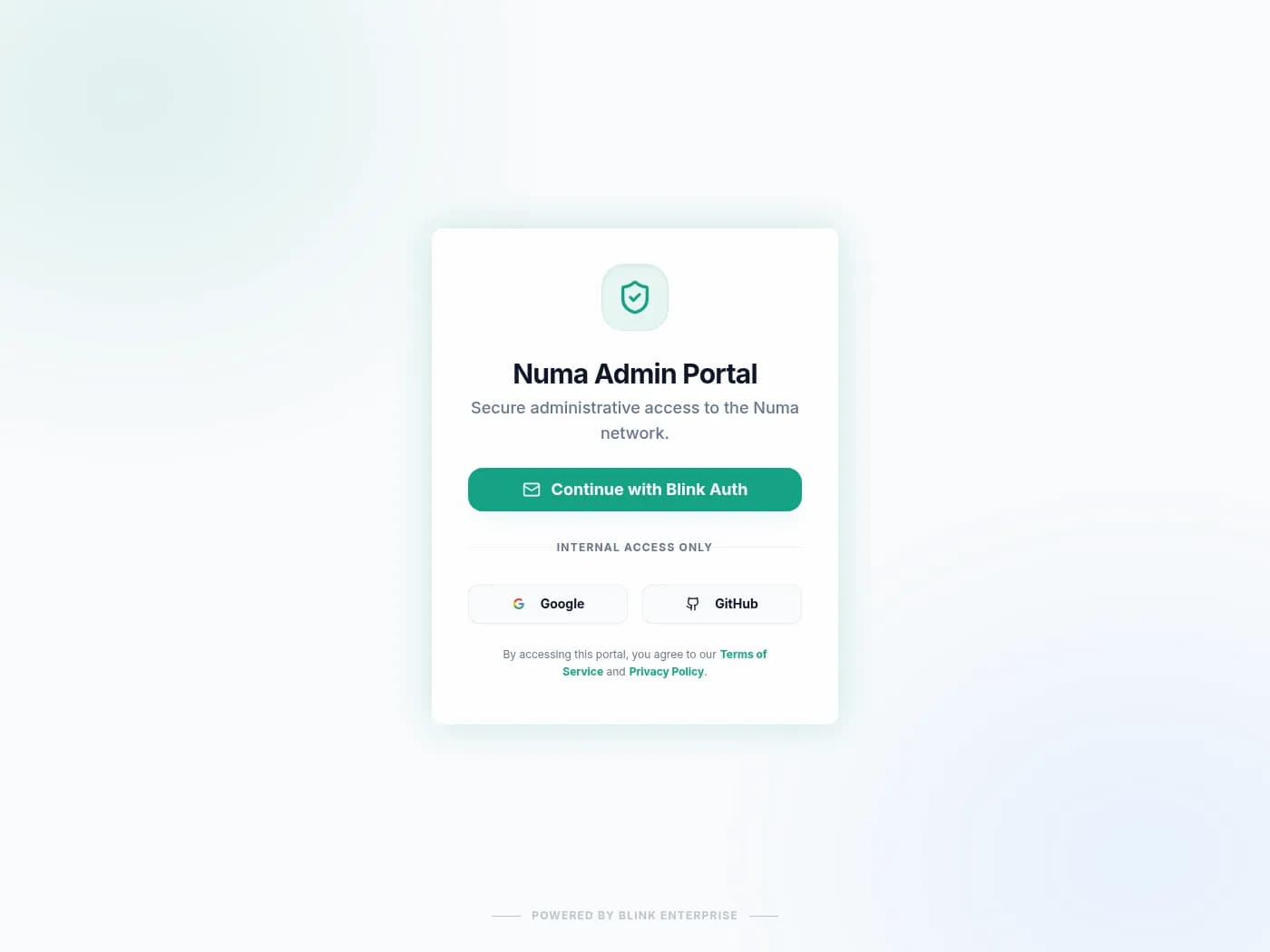 Blink Admin Portal
