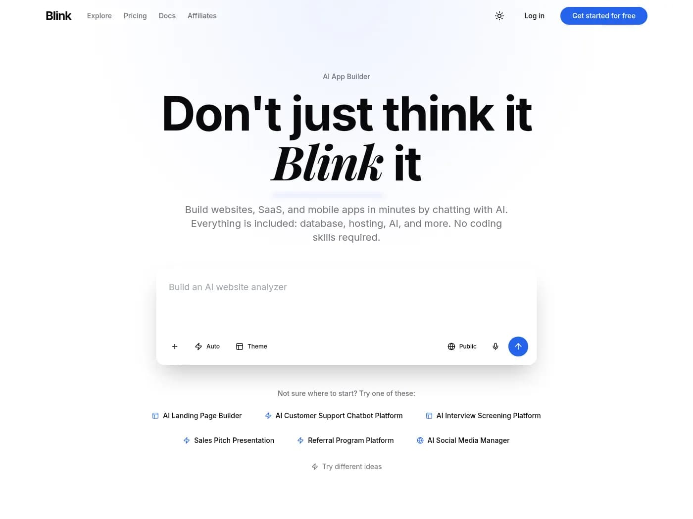 Blink AI App Builder