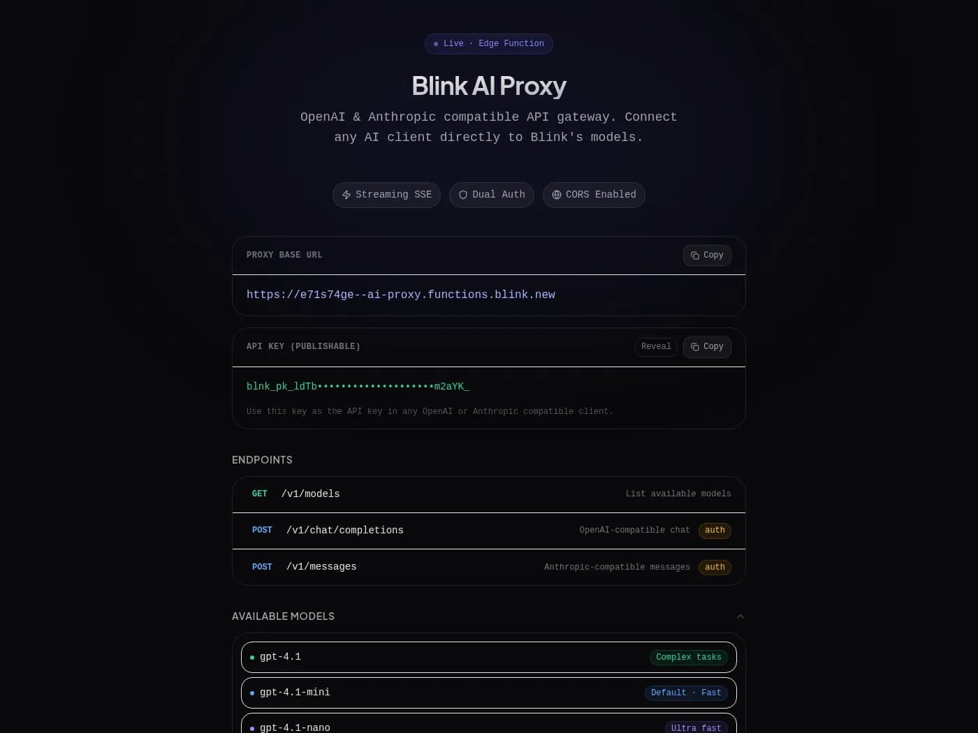 Blink AI Proxy Edge
