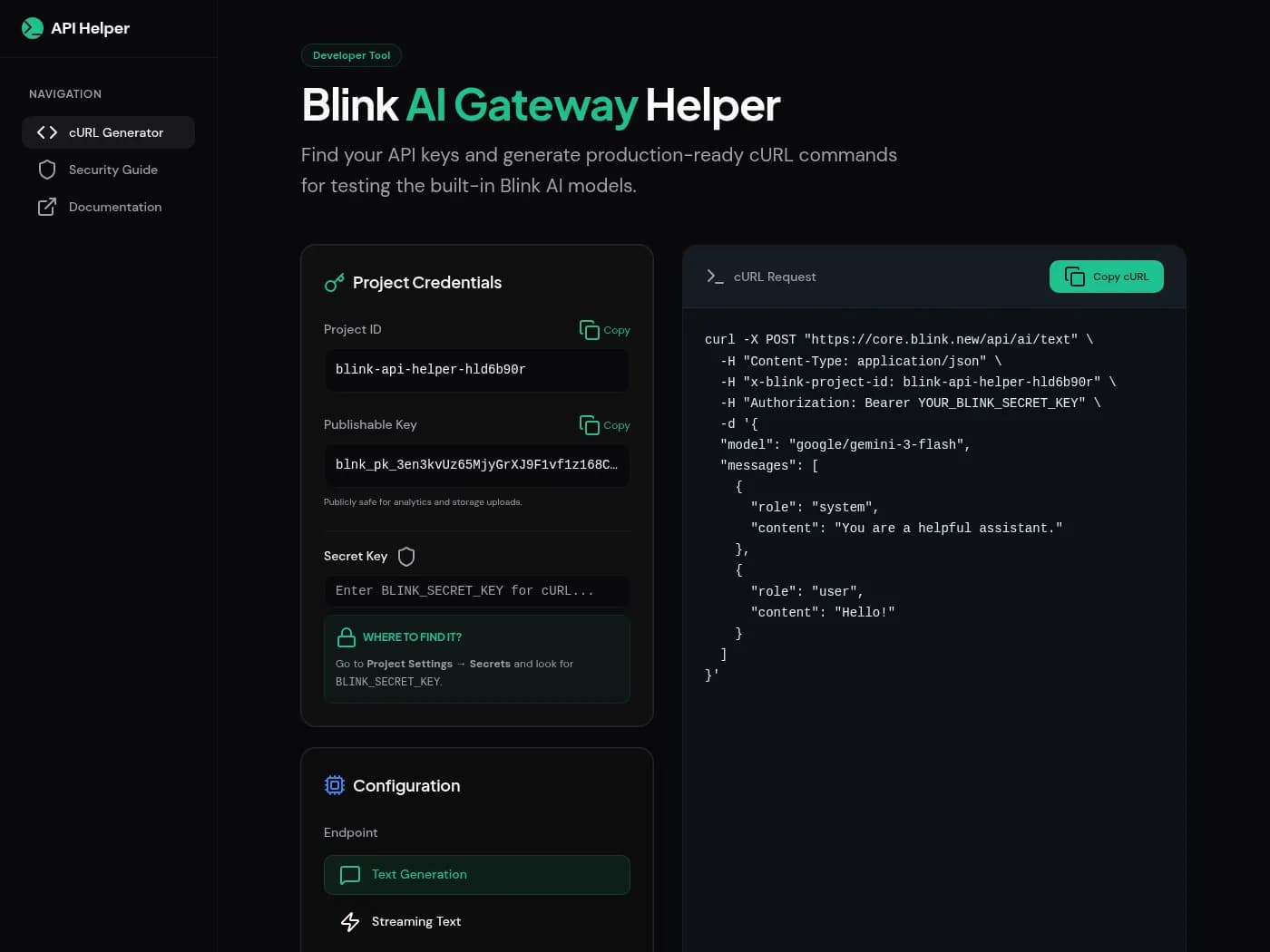Blink AI Gateway Helper