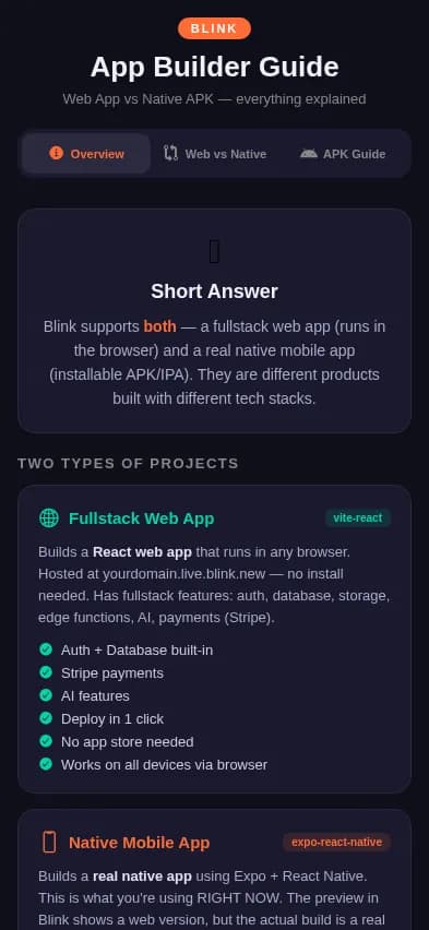 Blink App Builder Demo