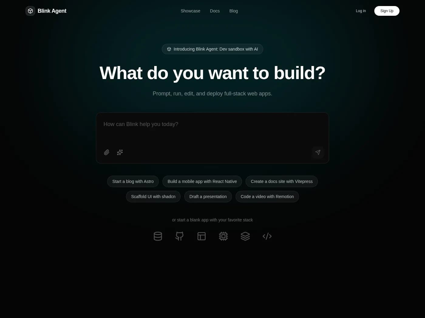 Blink New App Builder