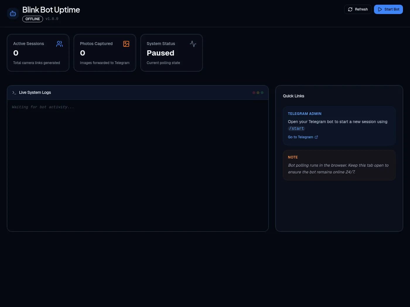 Blink Bot Uptime