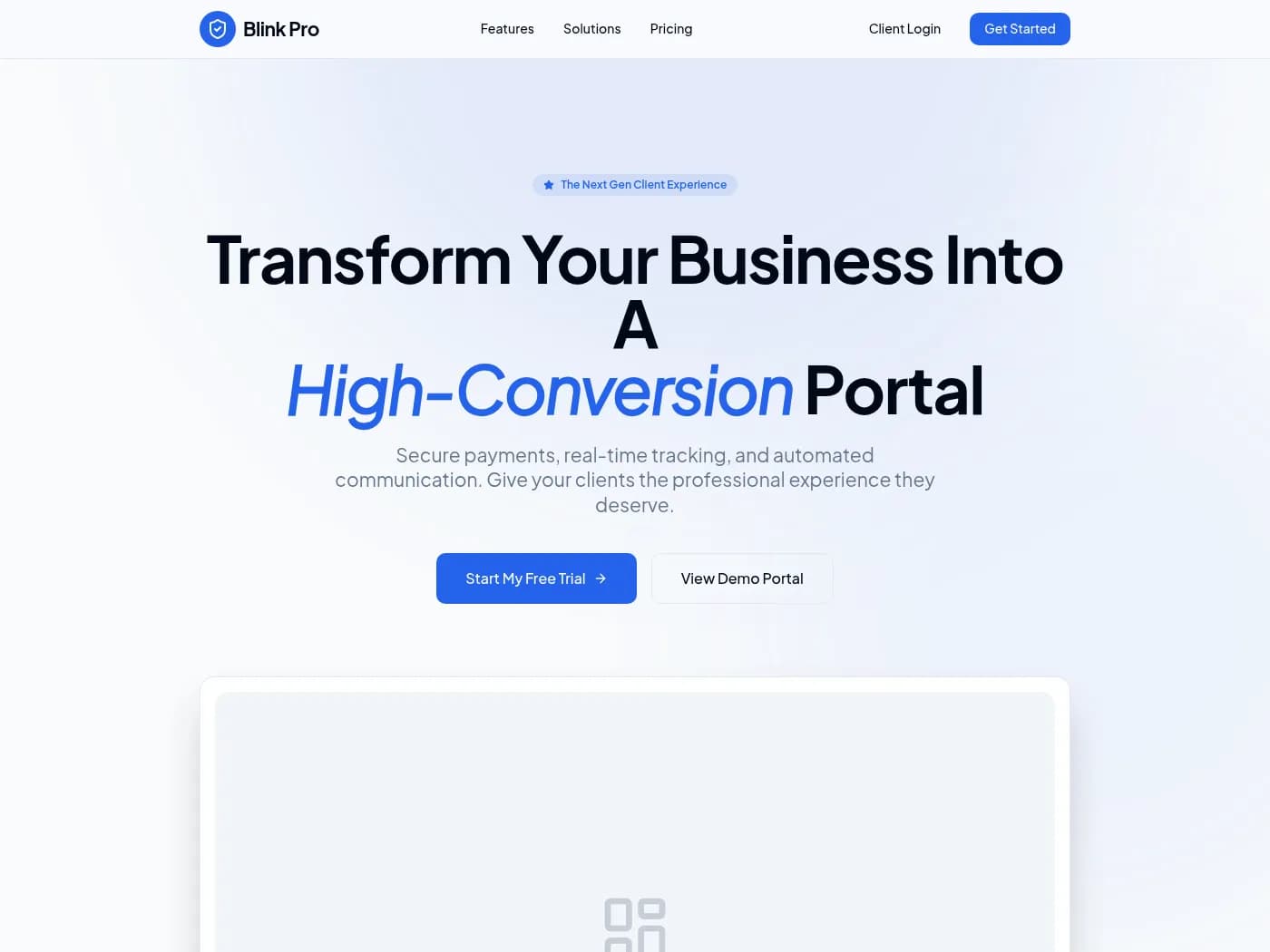 Blink Pro Client Portal